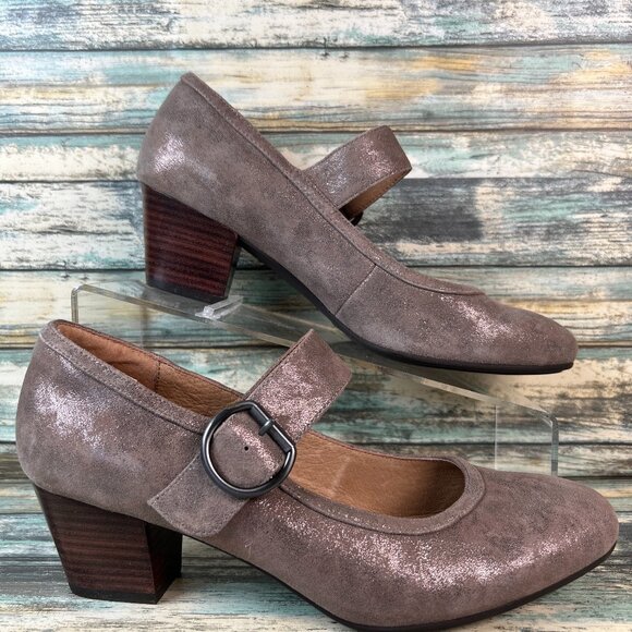 Sofft | Shoes | Sofft Womens Mary Jane Pumps Size 8m Metallic Gray ...